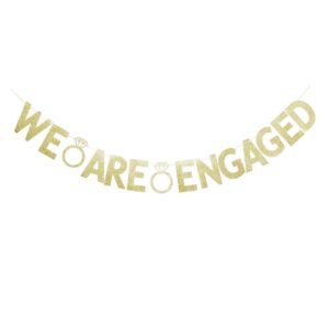 we are engaged banner, funny decors for engagement/wedding/bridal shower/bachelorette party photo props supplies