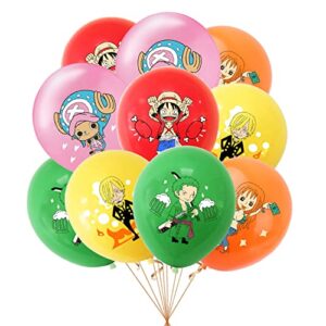 25pcs party latex balloons for one piece, cartoon birthday balloons theme party decoration for one piece