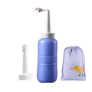 postpartum peri bottle upside down mom spray bottle shattaf portable bidet for postpartum care, baby mom washer 2in1 travel handheld personal hygiene toilet bottle 400ml bonus angled nozzle & bag