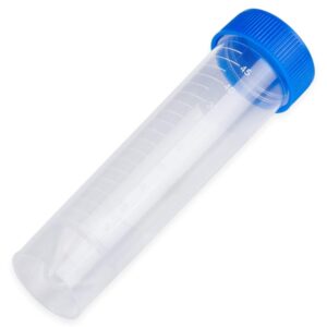 50ml centrifuge tube, economy, pp material, printed graduation, blue cap, skirted conical bottom, non-sterile, karter scientific 403s2 (pack 50)