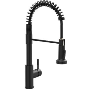 gimili black kitchen faucet with pull down sprayer commercial single handle lever spring kitchen sink faucet