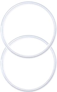 pack of 2, 12 oz replacement silicon lid ring, 2.9 inch diameter - gasket seals, lid for insulated stainless steel wine tumblers, cups vacuum effect, fits on renowned brands - white