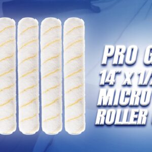 Pro Grade - Paint Roller Covers - 1/2 X 14 Inch Microfiber 6 Pack