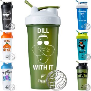 forza sports blender bottle x classic 28 oz. shaker - dill with it