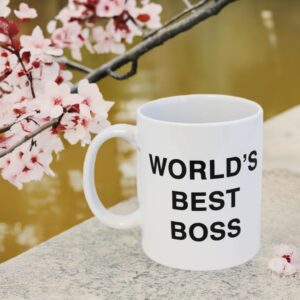 JUST FUNKY The Office “World’s Best Boss” 11 oz Mug and Vanilla Air Freshener Combo pack, 14+, (Officially Licensed)