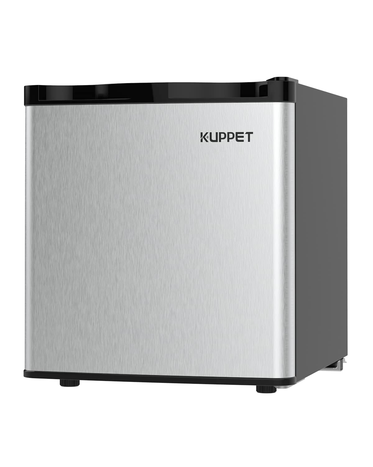 KUPPET Compact Upright Freezer, Single Door, Reversible Stainless Steel Door, Adjustable Removable (Silver, 1.1 Cu. Ft.)