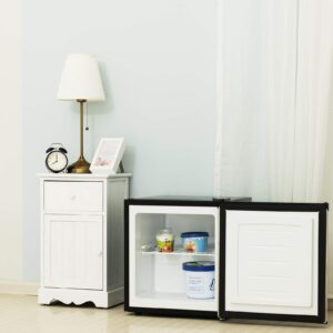 KUPPET Compact Upright Freezer, Single Door, Reversible Stainless Steel Door, Adjustable Removable (Silver, 1.1 Cu. Ft.)