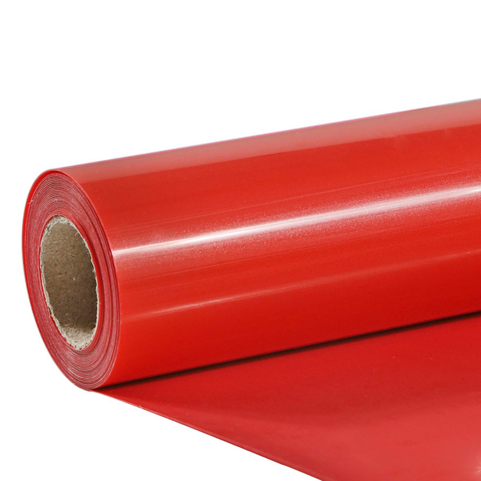 Red Heat Transfer Vinyl - Red Iron on Vinyl Rolls, 12" x 8ft TUMIYA Red HTV Vinyl for T-Shirt Glossy Adhesive HTV Vinyl (Red)