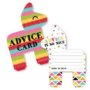 big dot of happiness let's fiesta - pinata wish card mexican fiesta baby, bridal shower or bachelorette party activities - shaped advice cards game - set of 20