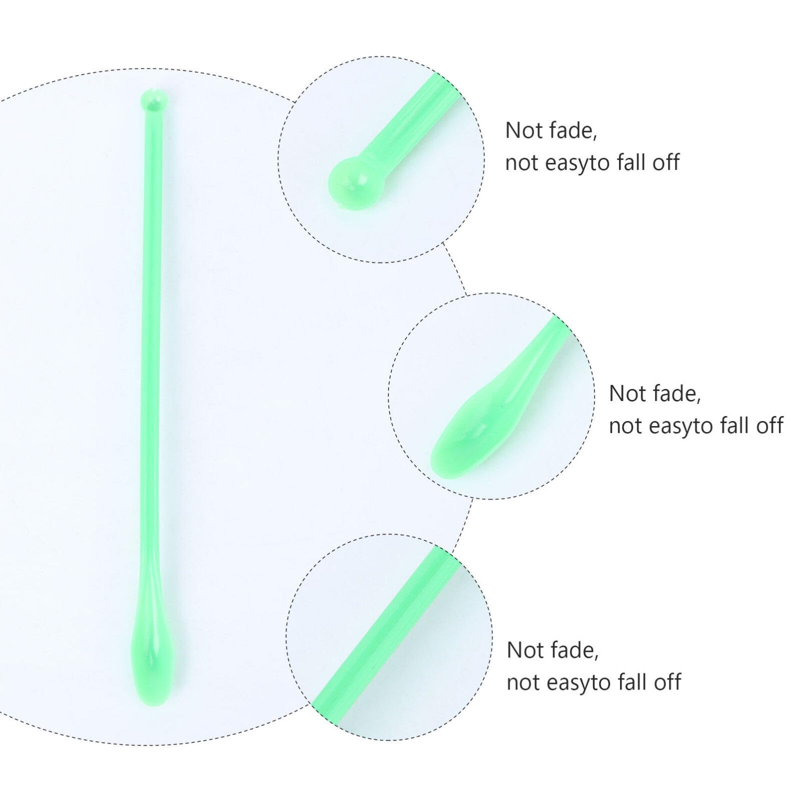 ULTECHNOVO 100PCS plastic lab scoop mini laboratory mixing spatulas (green)