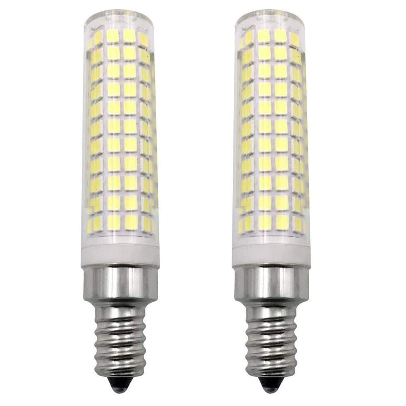 Lxcom Lighting 15W E12 LED Corn Bulb Dimmable 2 Pack- 2835 SMD 136 LEDs Candelabra Lamp 120 Watt Equivalent 1500LM Daylight White 6000K Chandelier Decorative Candle Light Bulbs E12 Base for Home Light