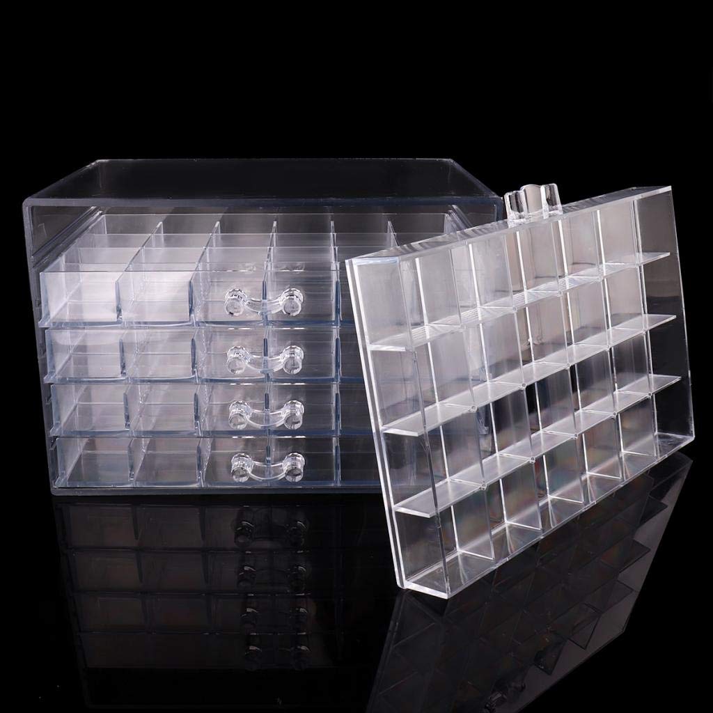 CUTICATE Transparent Plastic Storage Organizer for Beads, Rings, Jewelry Accessories, Art, and Small DIY Crafts - 120 Slots