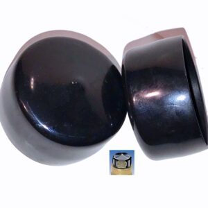 SBDs (Pack of 2) 2-3/4" OD Vinyl Round Cap "VC-2750-16-ID 2.750" - Depth 1"- Flexible End Caps-Bolt Screw Rubber Thread Protector-Safety Cover, Pipe Post Tubing Rod Cover. Made in USA by Caplugs