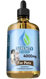 serenity hemp oil for dogs and cats - grown & made in usa - supports hip & joint health, natural relief for pain, separation, health - dog hemp oil - cat hemp oil - hemp extract (4oz 4,000mg)