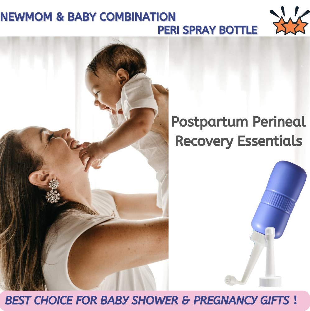 Postpartum Peri Bottle Upside Down Mom Spray Bottle Shattaf Portable Bidet for Postpartum Care, Baby Mom Washer 2In1 Travel Handheld Personal Hygiene Toilet Bottle 400Ml Bonus Angled Nozzle & Bag