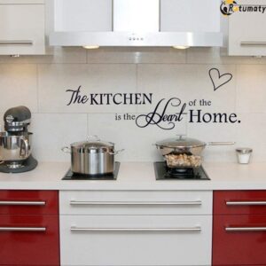 rotumaty 'the kitchen' quote wall stickers kitchen & dining room wall decal vinyl home décor (size a)