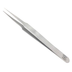 scientific labwares high precision stainless steel tweezers/forceps with straight tapered fine point (4.75 in.)