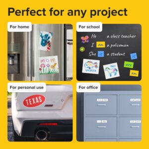 X-bet MAGNET Magnetic Sheets with Adhesive Backing - 5 PCs Each 8” x 10” - Flexible Magnet Sheets with Self Adhesive - Sticky Magnetic Paper for Photo and Picture Magnets - Craft Magnet Stickers