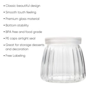 Small Yogurt Jars,Encheng 4 oz Clear Glass Jars With Lids,Yogurt Container With Caps(PE),Replacement Glass Pudding Jars,Clear Glass Containers For Milk,Ramekin,Jams,Jelly,Mousse 40 Pack …