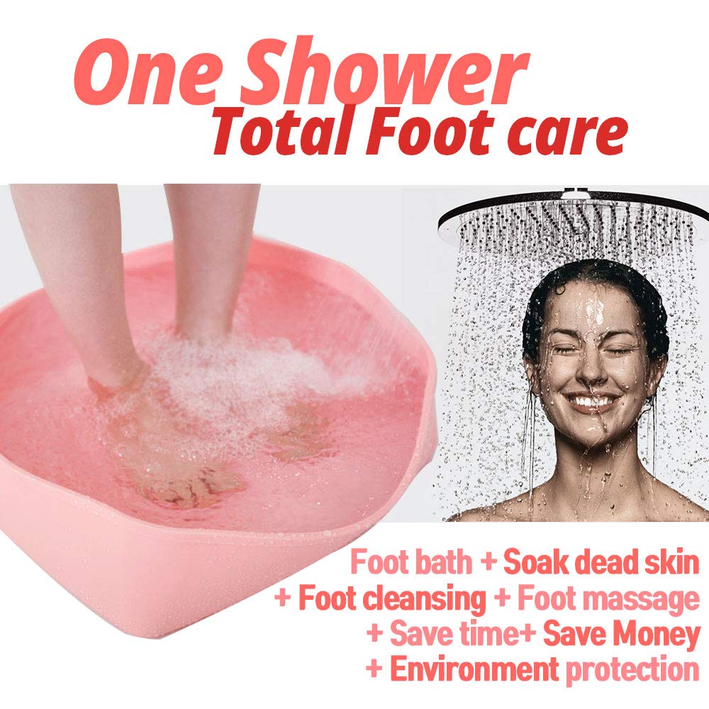 Diaya Showerbath Gray - Silicone shower bath | shower footbath | foldable foot bath | bashin | tub | foot wash soaking massage | feet clean odor | showerfootbath | standing type | hot water savings