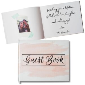 paper 'n such wedding guest book – guest book wedding reception, graduation, baby shower polaroid pictures guest book – guestbook for vacation homes – bridal shower or any party