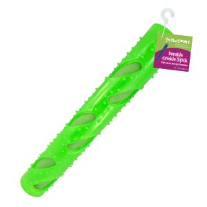 gnawsome dog toys - 12” crinkle stick - dental & gum wellness - stimulating fun - hidden squeaker - durable for heavy chewers - 100% bpa-free - assorted colors