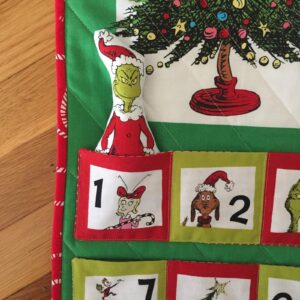 Christmas Advent Calendar- How The Grinch Stole Christmas- DIY 36" Fabric Panel- Not a Finished Product