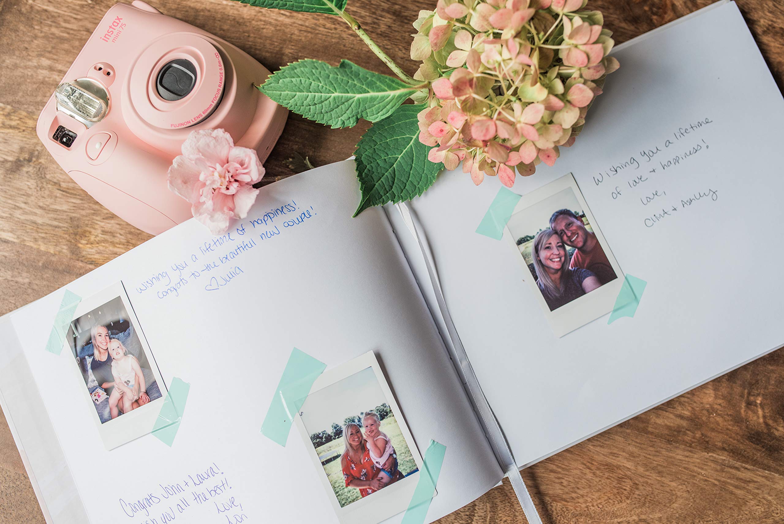 Paper 'n Such Wedding Guest Book – Guest Book Wedding Reception, Graduation, Baby Shower Polaroid Pictures Guest Book – GuestBook for Vacation Homes – Bridal Shower or Any Party