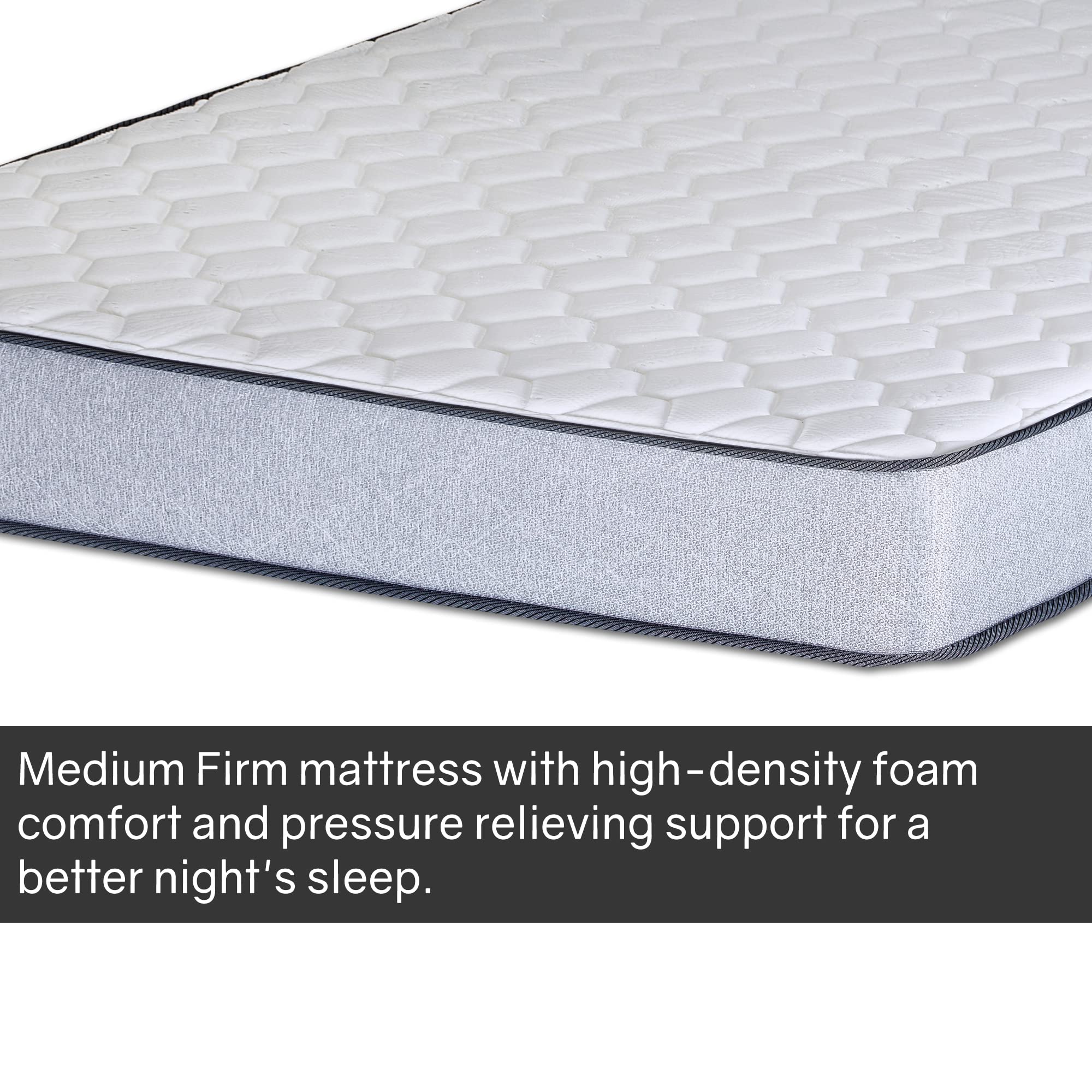 Mayton, 5-Inch Medium Firm High Density Foam Mattress, Comfortable Mattress for Cooler Sleep, Supportive & Pressure Relief, Full XL