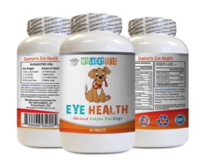 my lucky pets llc vision bites for dogs - dog eye health - advanced formula - benefits vision - immune support - dog vitamin soft chew - 1 bottle (60 treats)