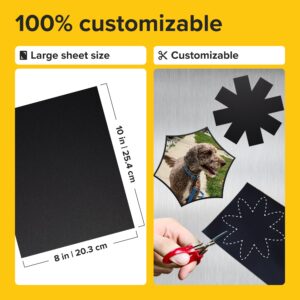 X-bet MAGNET Magnetic Sheets with Adhesive Backing - 5 PCs Each 8” x 10” - Flexible Magnet Sheets with Self Adhesive - Sticky Magnetic Paper for Photo and Picture Magnets - Craft Magnet Stickers