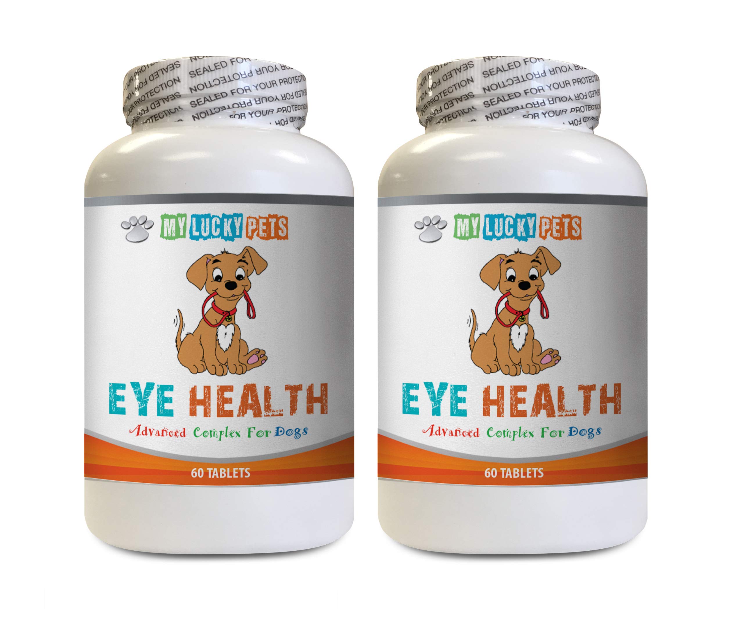 MY LUCKY PETS LLC Dog Eye Allergy Relief - Dog Eye Health - Advanced Formula - Benefits Vision - Immune Support - Bilberry for Dogs - 2 Bottles (120 Treats)