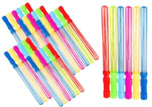 oojami 30 pack big bubble wands - 14 inches assortment of colors ideal for party favors birthday school easter graduation, bubble theme party value pack