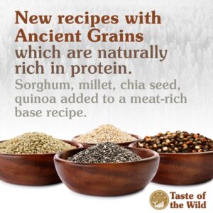 Taste of the Wild with Ancient Grains, Ancient Prairie Canine Recipe with Roasted Bison and Venison Dry Dog Food, Made with High Protein from Real Meat and Guaranteed Nutrients and Probiotics 14lb