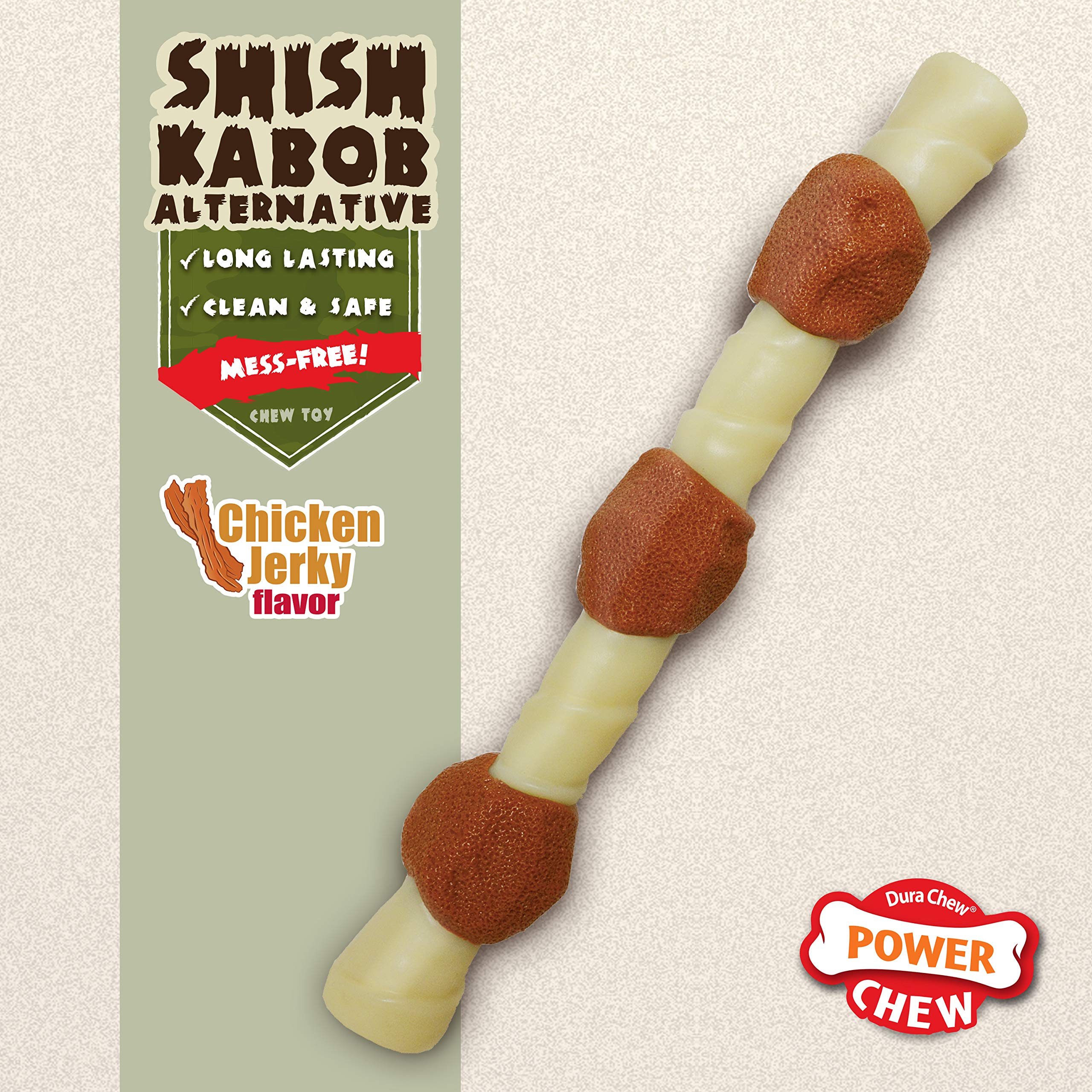 Nylabone Power Chew Shish Kabob Alternative Nylon Chew Toy Shish Kabob Chicken Small/Regular (1 Count)