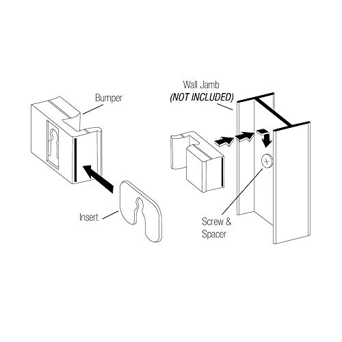 Basco ECPPDLX51BN framed sliding shower door parts, Brushed Nickel