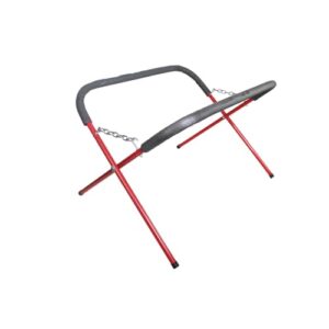 K Tool International 79750 Automotive Fender Stand for Garages, Repair Shops, and DIY, 41" x 43" x 35", 500 lbs. Capacity, Adjustable, Padded, Powder-Coated Tubular Steel, Rubber Feet, Red/Black