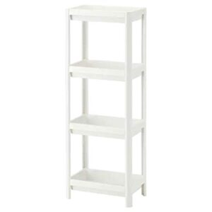 ikea vesken shelf unit with tss cotton balls (white, 36x23x100 cm)