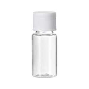 uxcell plastic lab chemical reagent bottle, 10ml/0.34oz wide mouth sample sealing liquid storage container, transparent 20pcs