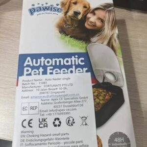 PAWISE Automatic Pet Feeder, Auto Dog Dry Food Dispenser with Timer for Cats and Dogs, Dog Automatic Feeder with Ice Pack (1 Meal)