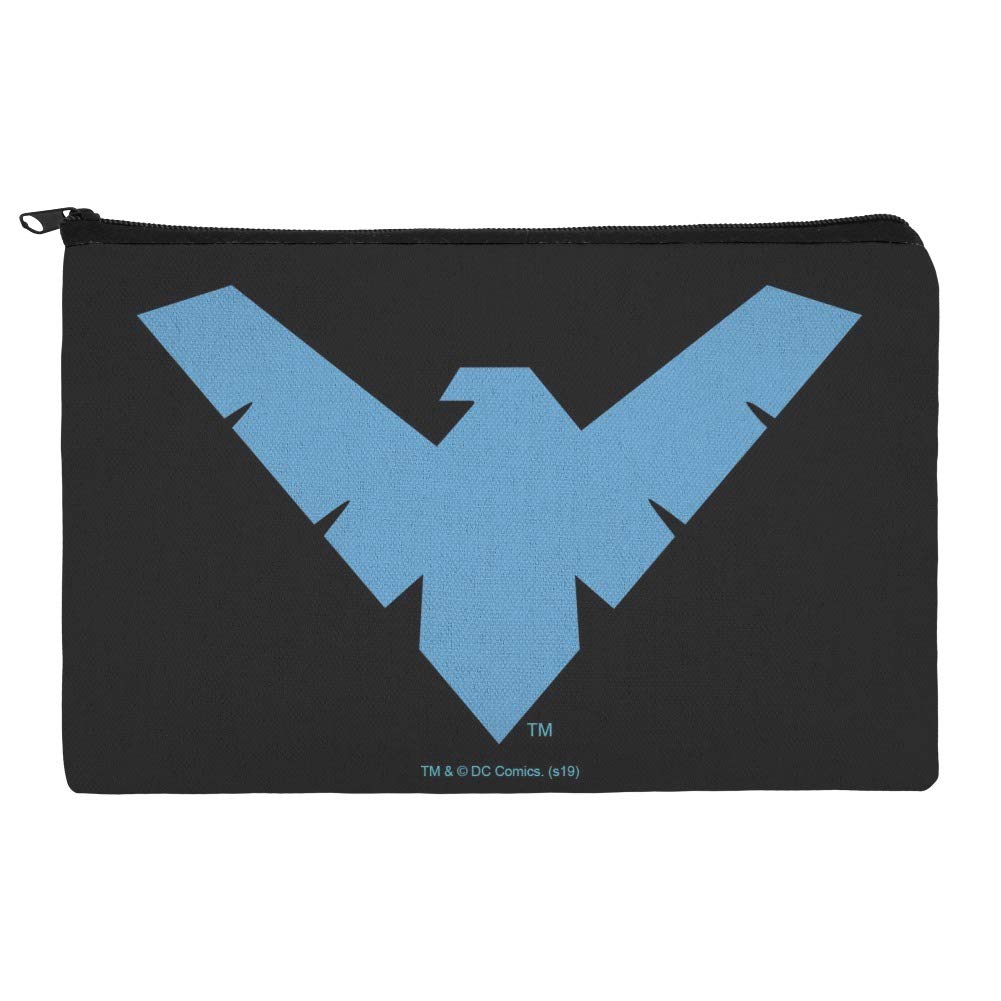 Batman Nightwing Logo Pencil Pen Organizer Zipper Pouch Case