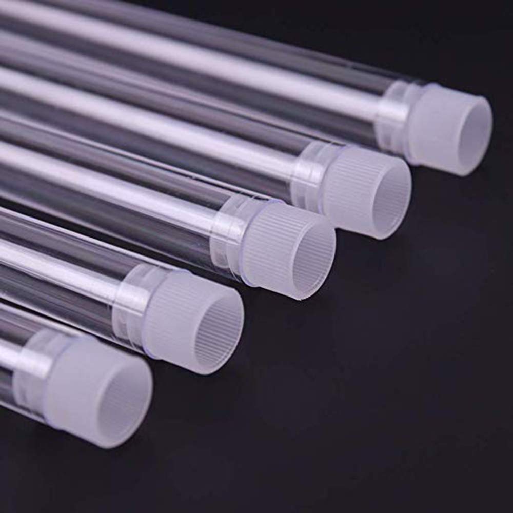 50 Pieces Test Tubes with Caps Clear Plastic 16x100mm(10ml) Test Tube Set with Caps for Scientific Experiments, Party, Decorate The House, Candy Storage