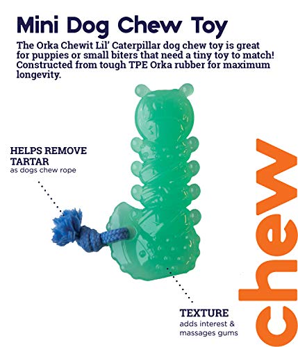 Petstages Orka Chewit Lil' Caterpillar Dog Chew Toy