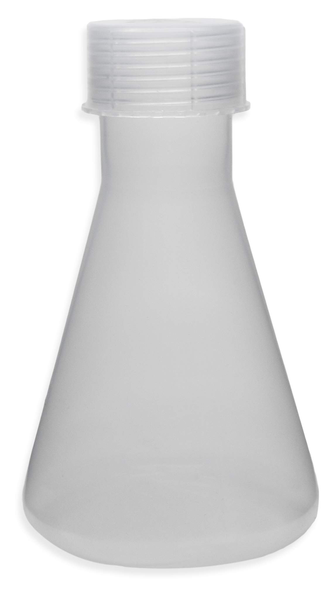 EISCO Conical Lab Flask with Screw Cap, 500mL - Translucent Polypropylene Plastic - Chemical Resistant & Autoclavable