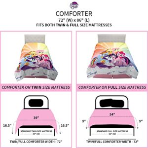 Franco Kids Bedding Super Soft Reversible Comforter, Twin/Full, My Little Pony