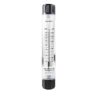 bnyzwot inline clear acrylic water flowmeter 1pt dia threads g-25 4-40 gpm 15-150 lpm