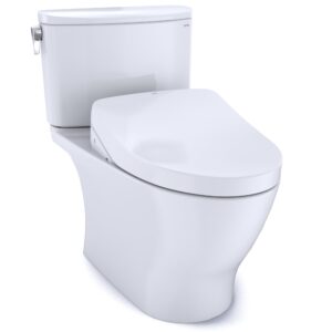 toto mw4423056cefga-01 washlet+ nexus 2-piece elongated 1.28 gpf toilet w/auto flush s550e contemporary bidet seat (cotton white)