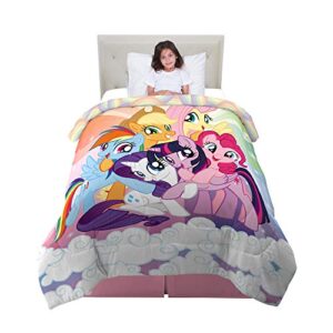 franco kids bedding super soft reversible comforter, twin/full, my little pony