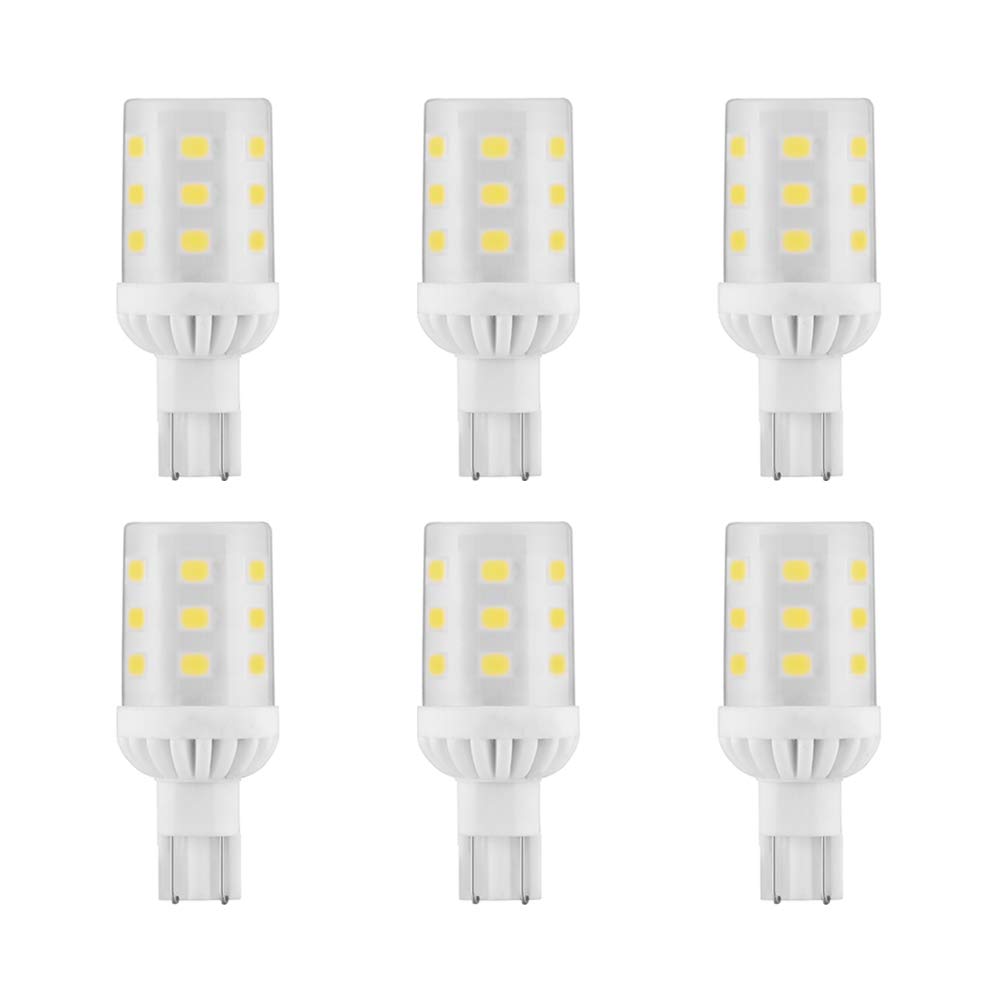 Makergroup Landscape Bulbs T5 T10 Wedge Base LED Light 12VAC/DC 3Watt Warm White 2700K-3000K for Outdoor Landscape Lighting Path Lights Deck Stair Step and RV Travel Tailer Lights 6-Pack