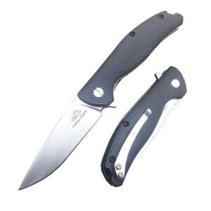 freetiger ft801 folding pocket knife sand-finished stainless steel blade liner-lock system hunting survival tactical edc cheap pocket knife